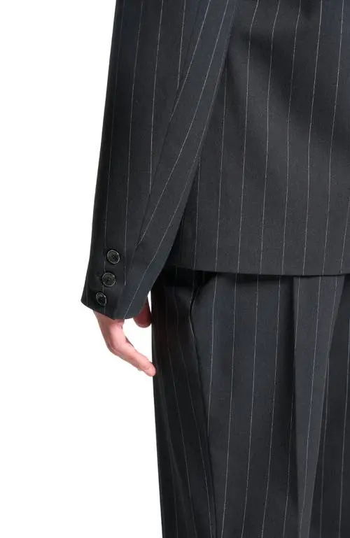 Manière De Voir Gaston Double Breasted Pinstripe Suit Jacket