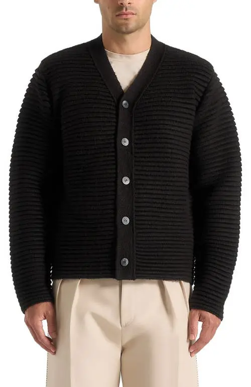 Manière De Voir Anton Ribbed Knit Cardigan