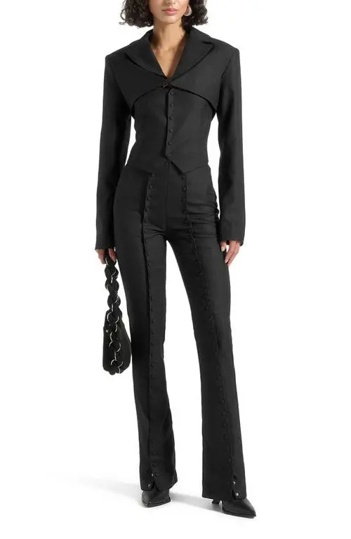 Manière De Voir Tailored Trousers With Button Detail