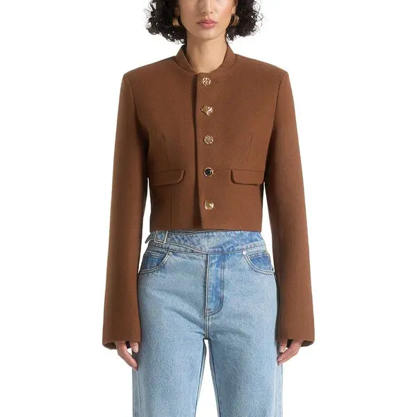 Manière De Voir Evana Structured Wool Jacket - Rust