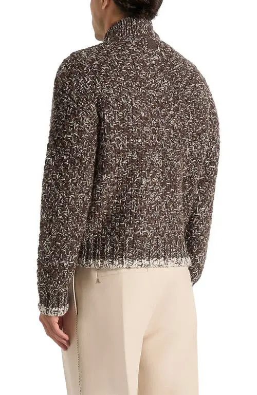 Manière De Voir Speckled Knit Bomber Jacket