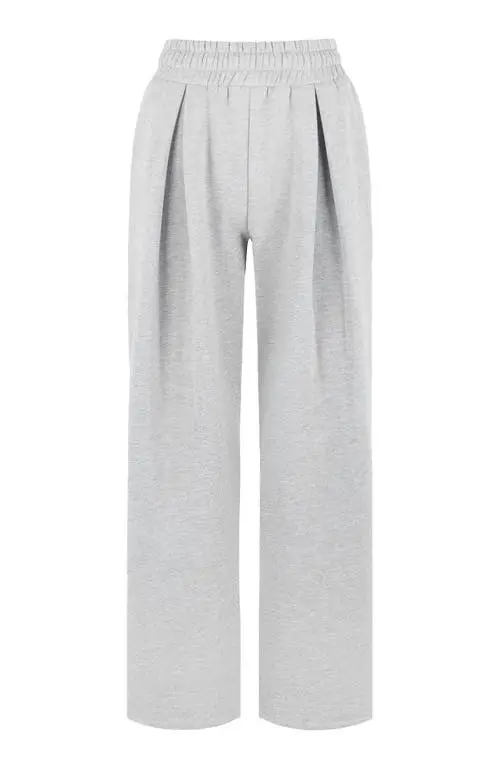Manière De Voir Straight Leg Box Pleat Joggers - Grey