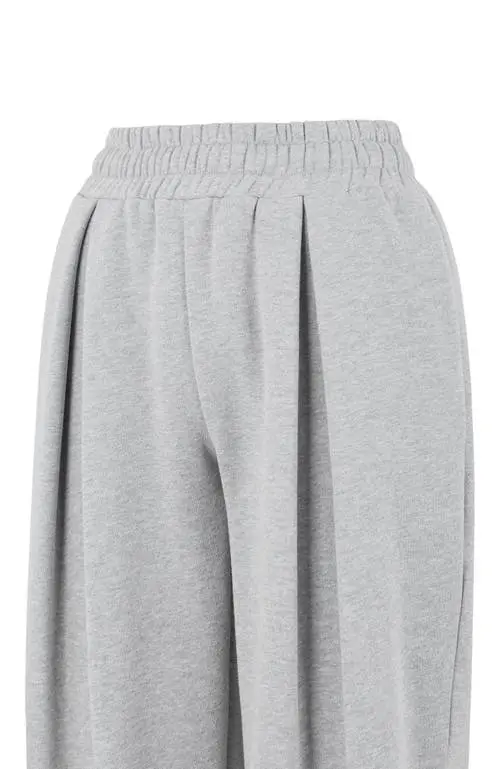 Manière De Voir Straight Leg Box Pleat Joggers - Grey