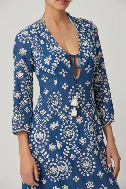 Shoshanna Cannes Embroidered Maxi Cover Up