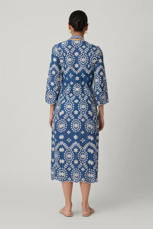 Shoshanna Cannes Embroidered Maxi Cover Up