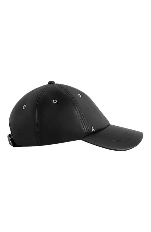Manière De Voir Vegan Leather Cap - Black