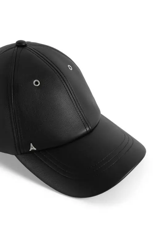 Manière De Voir Vegan Leather Cap - Black