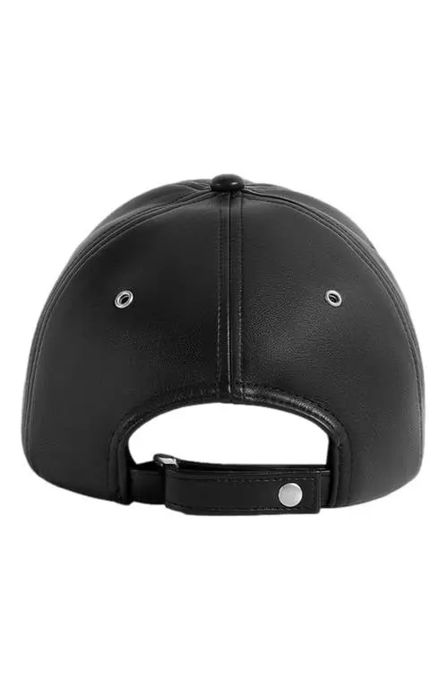 Manière De Voir Vegan Leather Cap - Black