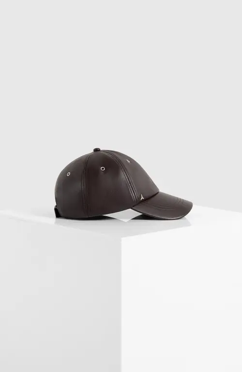 Manière De Voir Vegan Leather Cap - Brown