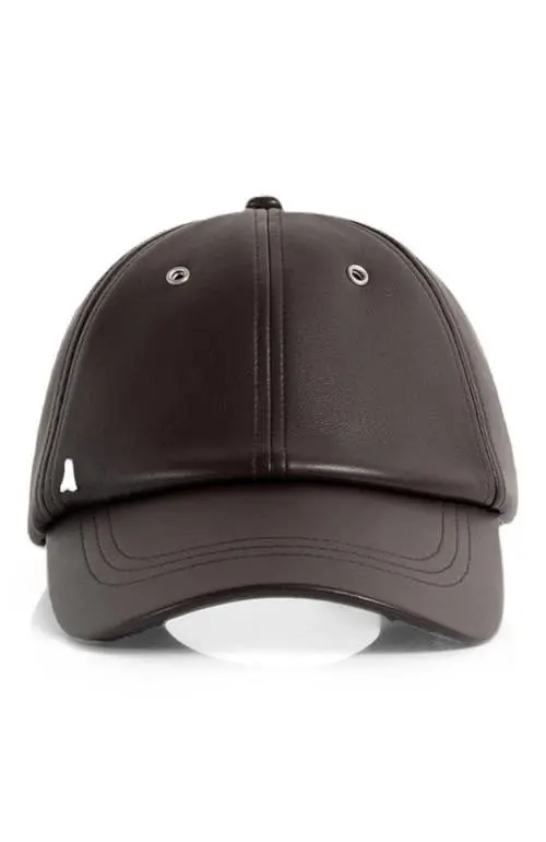 Manière De Voir Vegan Leather Cap - Brown