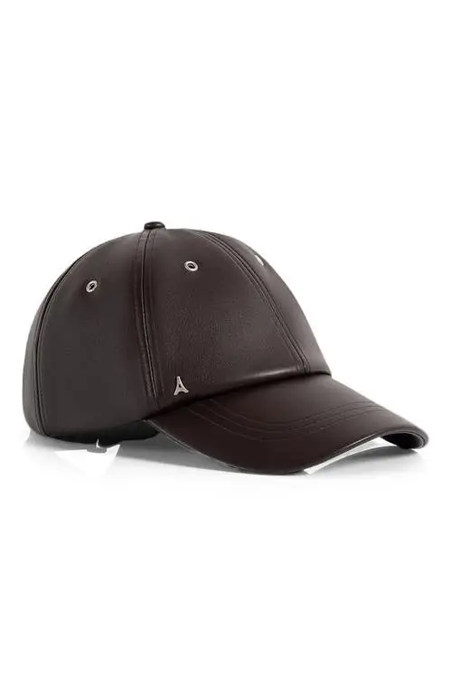 Manière De Voir Vegan Leather Cap - Brown