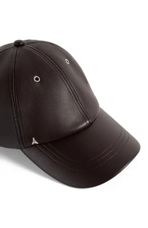 Manière De Voir Vegan Leather Cap - Brown