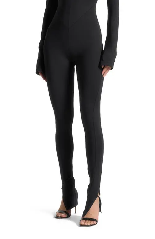 Manière De Voir Twisted Bust Off-shoulder Jumpsuit - Black
