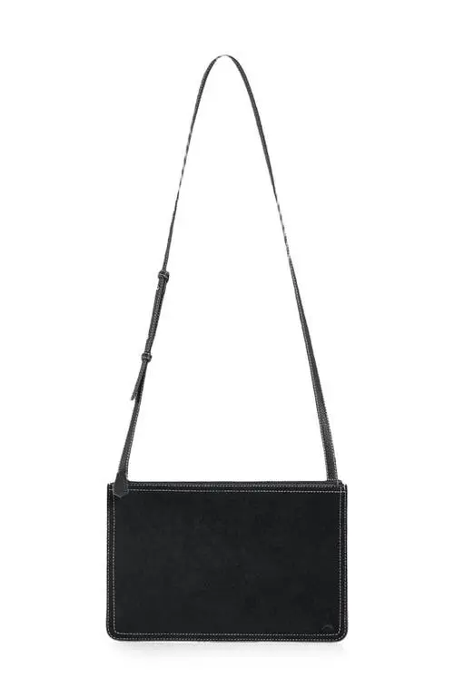 Manière De Voir Contrast Stitch Crossbody Bag - Black