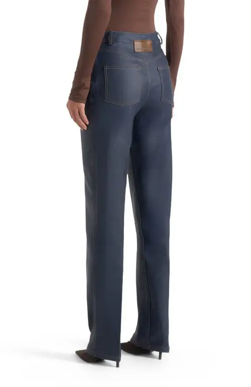 Manière De Voir Wax Effect Boyfriend Jeans - Indigo