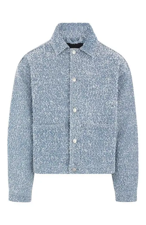 Manière De Voir Damien Boucle Jacket With Pleat - Blue