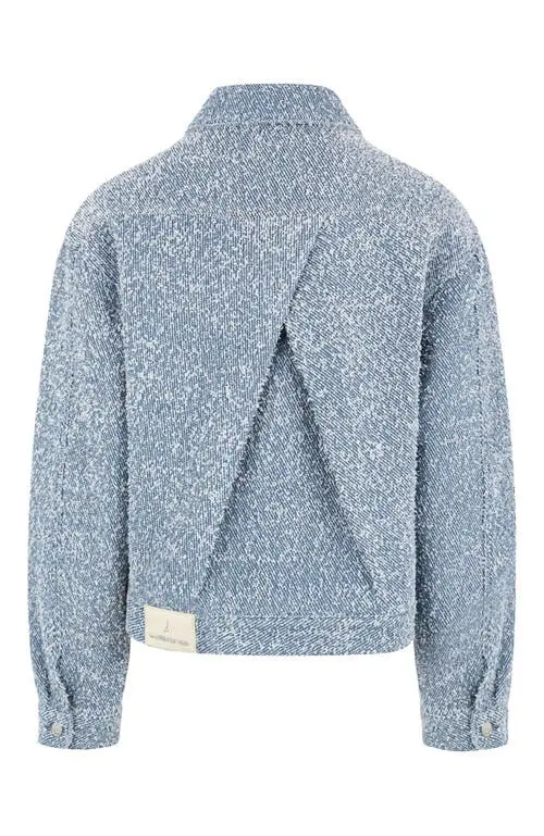 Manière De Voir Damien Boucle Jacket With Pleat - Blue