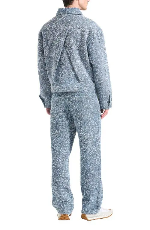 Manière De Voir Damien Boucle Jacket With Pleat - Blue