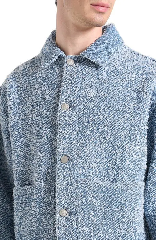 Manière De Voir Damien Boucle Jacket With Pleat - Blue