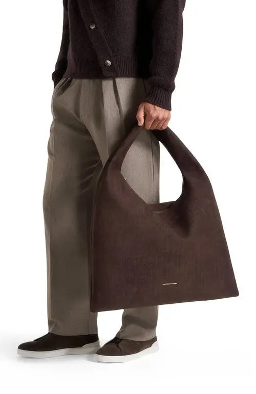 Manière De Voir Aubin Braided Suede Hobo Bag
