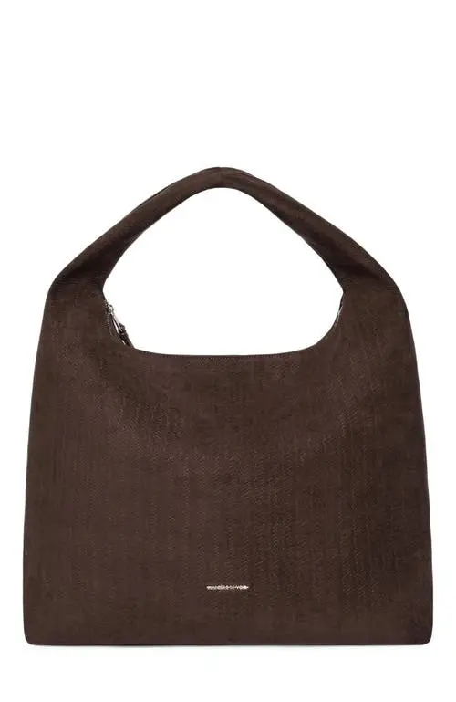 Manière De Voir Aubin Braided Suede Hobo Bag