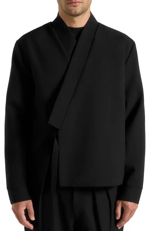 Manière De Voir Textured Wrap Jacket
