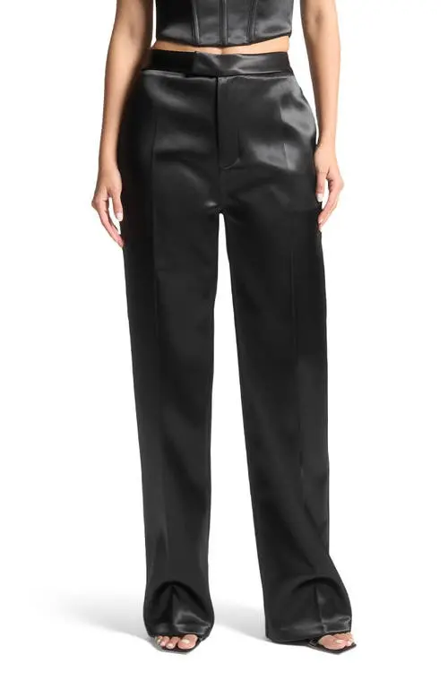 Manière De Voir Satin Tailored Trousers