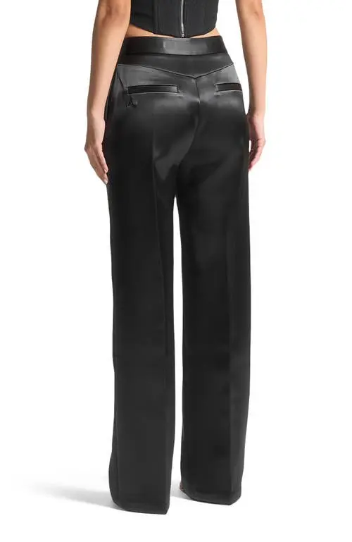 Manière De Voir Satin Tailored Trousers