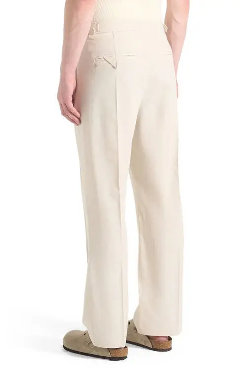 Manière De Voir Relaxed Fit Pleated Linen Trousers