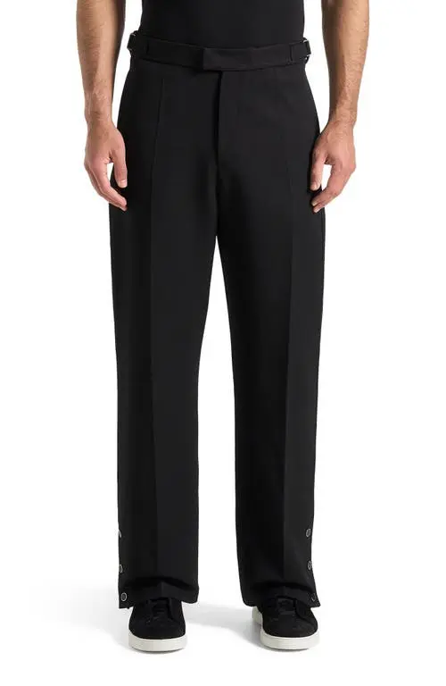 Manière De Voir Relaxed Fit Tailored Button Cuff Trousers - Black