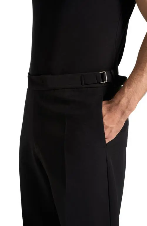 Manière De Voir Relaxed Fit Tailored Button Cuff Trousers - Black
