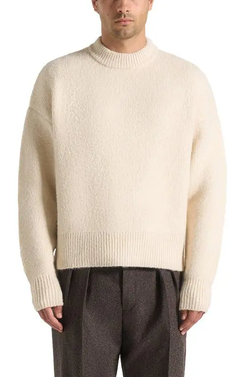 Manière De Voir Brushed Wool Knit Jumper - Cream