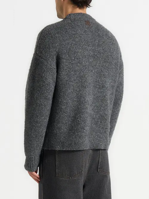 Manière De Voir Brushed Wool Knit Jumper - Grey