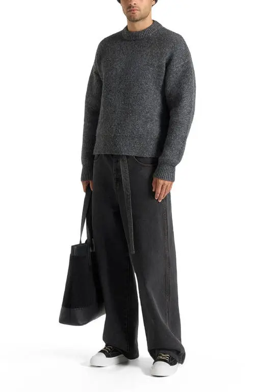 Manière De Voir Brushed Wool Knit Jumper - Grey