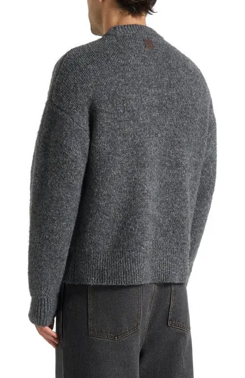 Manière De Voir Brushed Wool Knit Jumper - Grey