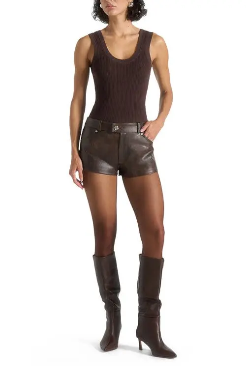 Manière De Voir Samia Mini Shorts - Brown