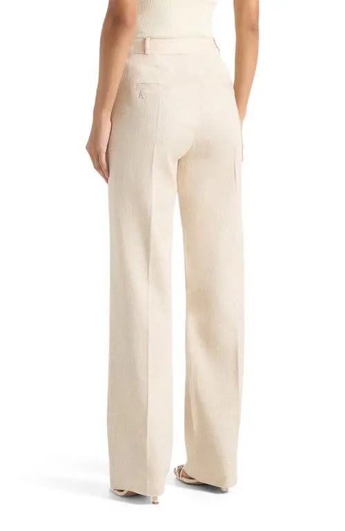 Manière De Voir Linen Pleat Trousers - Natural