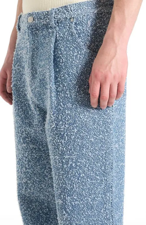 Manière De Voir Arnault Boucle Pleated Jeans - Blue