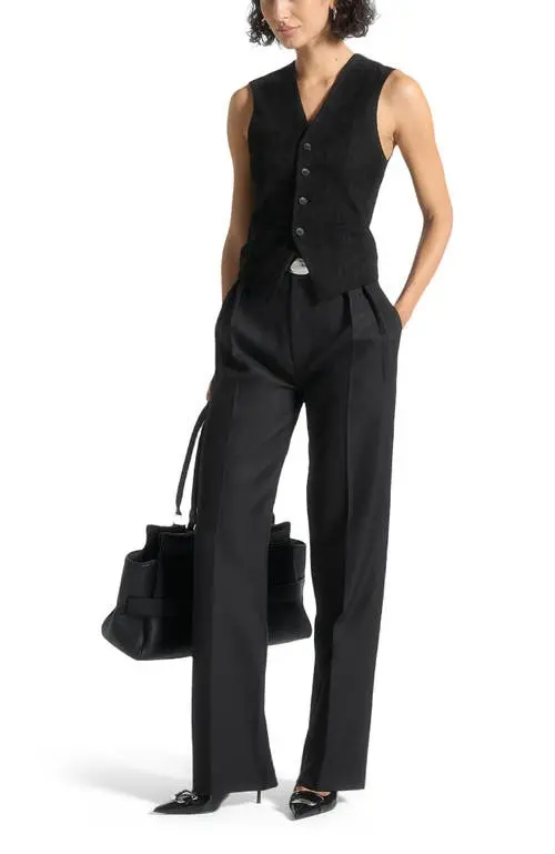 Manière De Voir Tailored Twin Pleat Trousers - Black