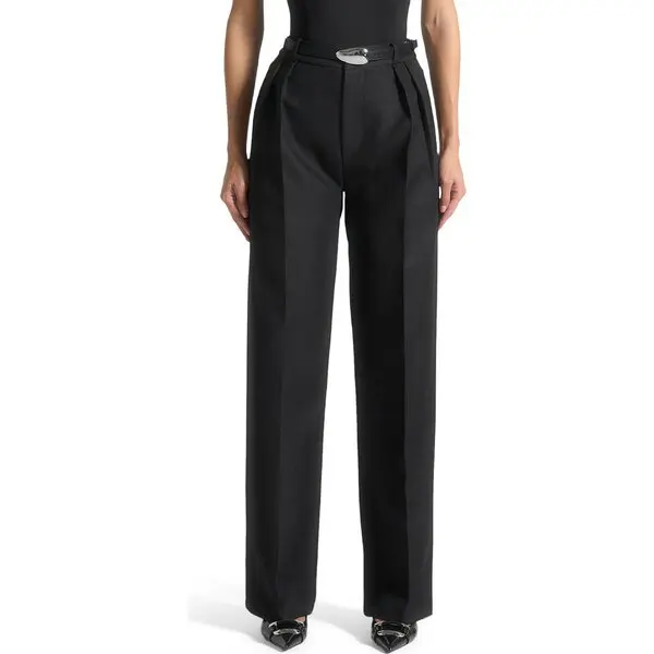Manière De Voir Tailored Twin Pleat Trousers - Black