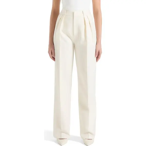 Manière De Voir Tailored Twin Pleat Trousers - Cream