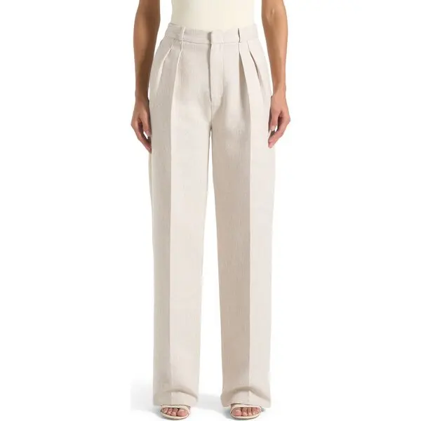 Manière De Voir Tailored Twin Pleat Trousers - Light Beige