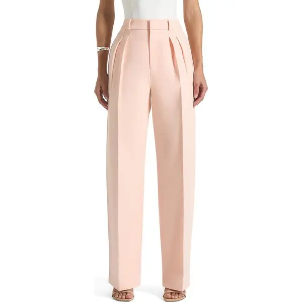 Manière De Voir Tailored Twin Pleat Trousers - Peach