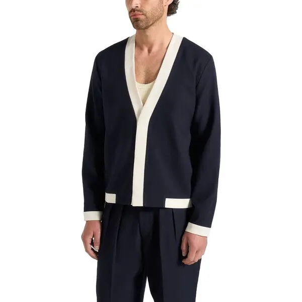 Manière De Voir Tailored Cardigan With Contrast Placket