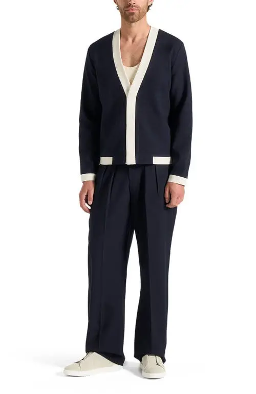 Manière De Voir Tailored Cardigan With Contrast Placket