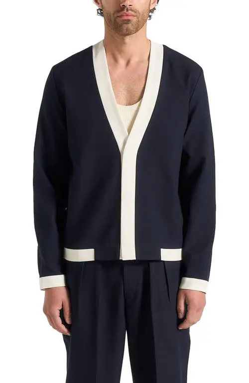 Manière De Voir Tailored Cardigan With Contrast Placket