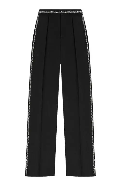 Manière De Voir Tailored Trousers With Embellishments - Black