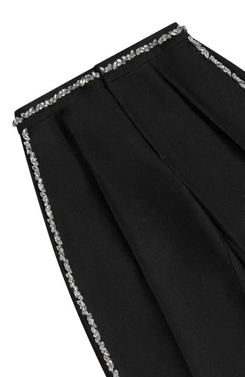 Manière De Voir Tailored Trousers With Embellishments - Black