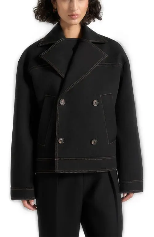 Manière De Voir Mika Tailored Jacket With Contrast Stitch