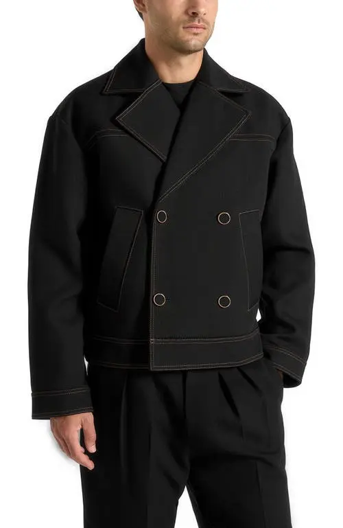 Manière De Voir Mika Tailored Jacket With Contrast Stitch